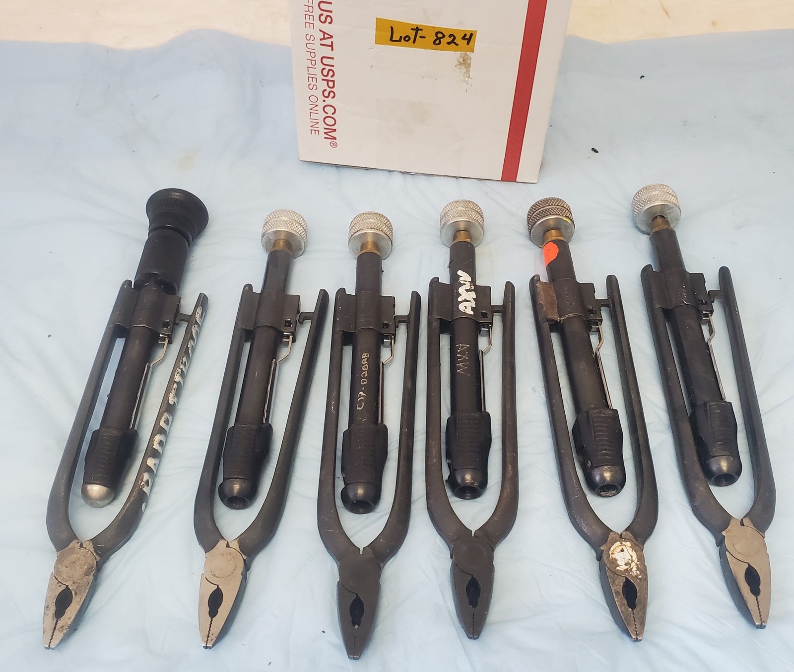 Lot of 6 Blue Point Locking Wire Twist Pliers Aircraft Wiring Tool Set ...