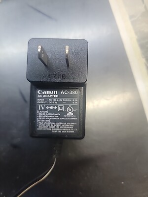 Canon AC-380 AC Power Supply Adapter Charger Output DC 6.3v 400 mA (0 ...