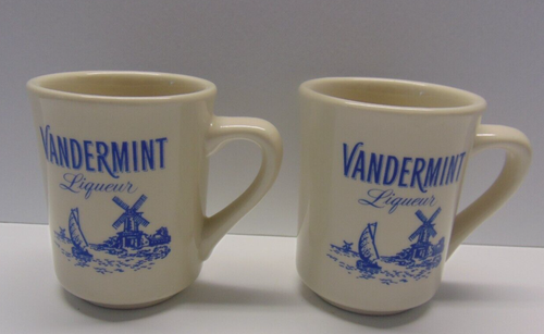 2 Vintage 6oz Vandermint Liqueur Blue Holland Dutch Coffee Cups | eBay