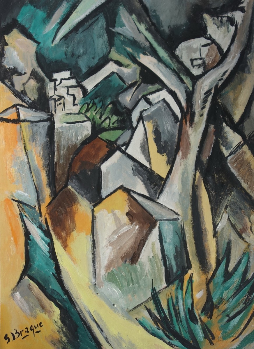 Georges Braque Collage Glass On A Table, C.1909 Georges Braque