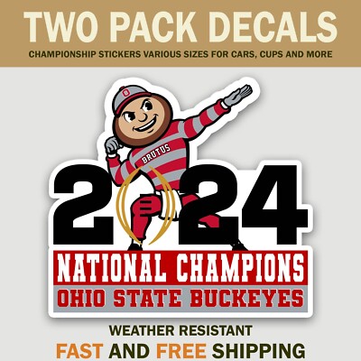 2024 Ohio State National Champion Sticker Decals for Ohio State Buckeye ...