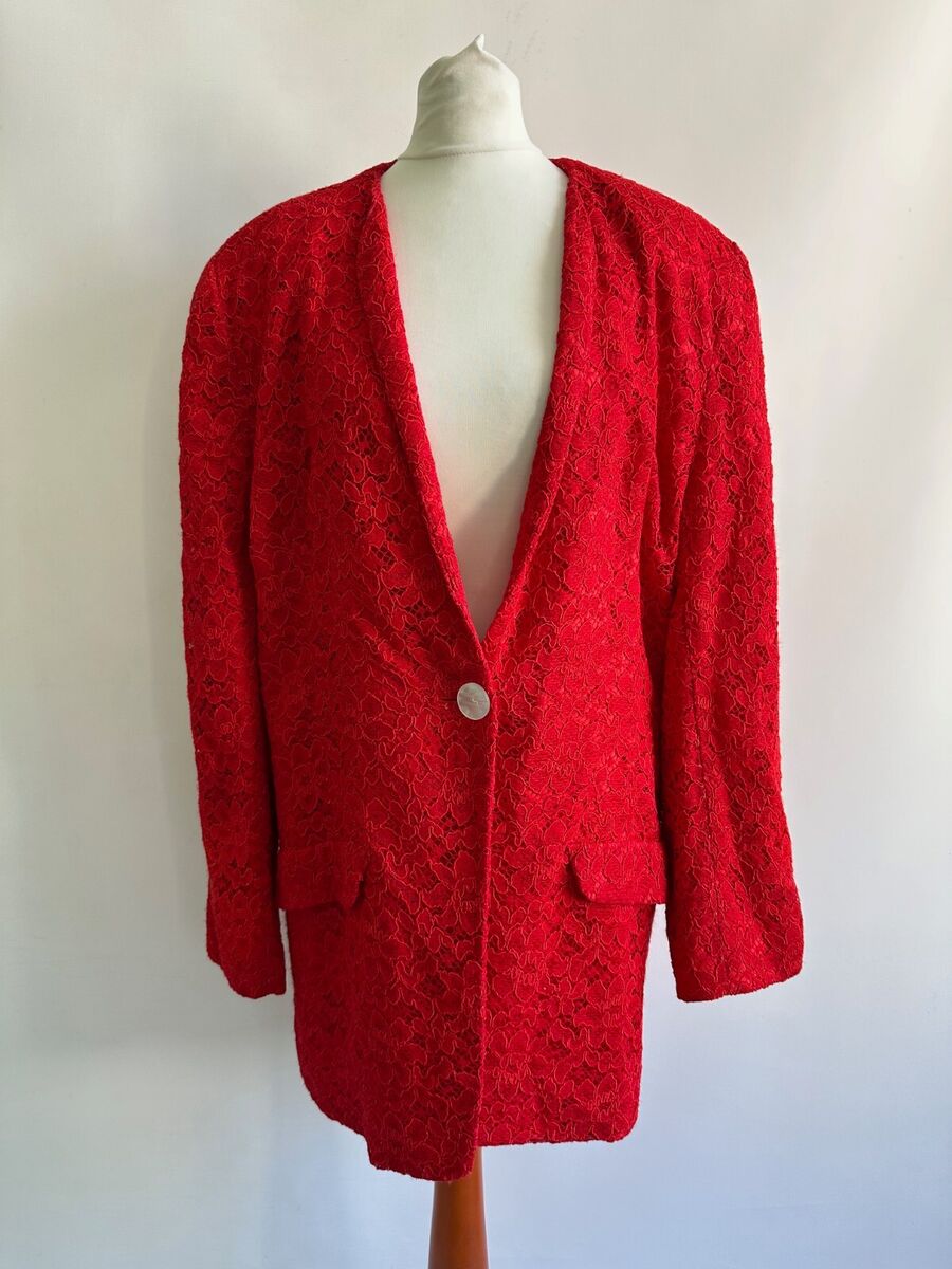 RARE vintage 80's CHRISTIAN DIOR Coordonnes Rayon Red blazer RARE vintage 80's CHRISTIAN DIOR Coordonnes Rayon Red blazer