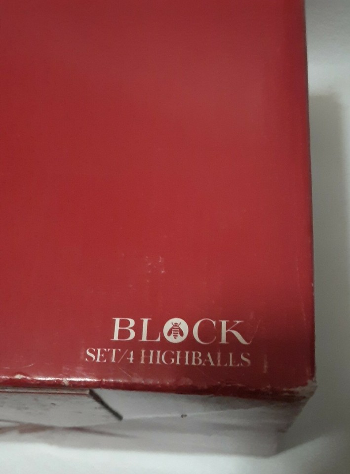 Block Spal Mary Lou Goertzen Poinsettia 4 Glass Tumblers (5.75”) Crisal ...