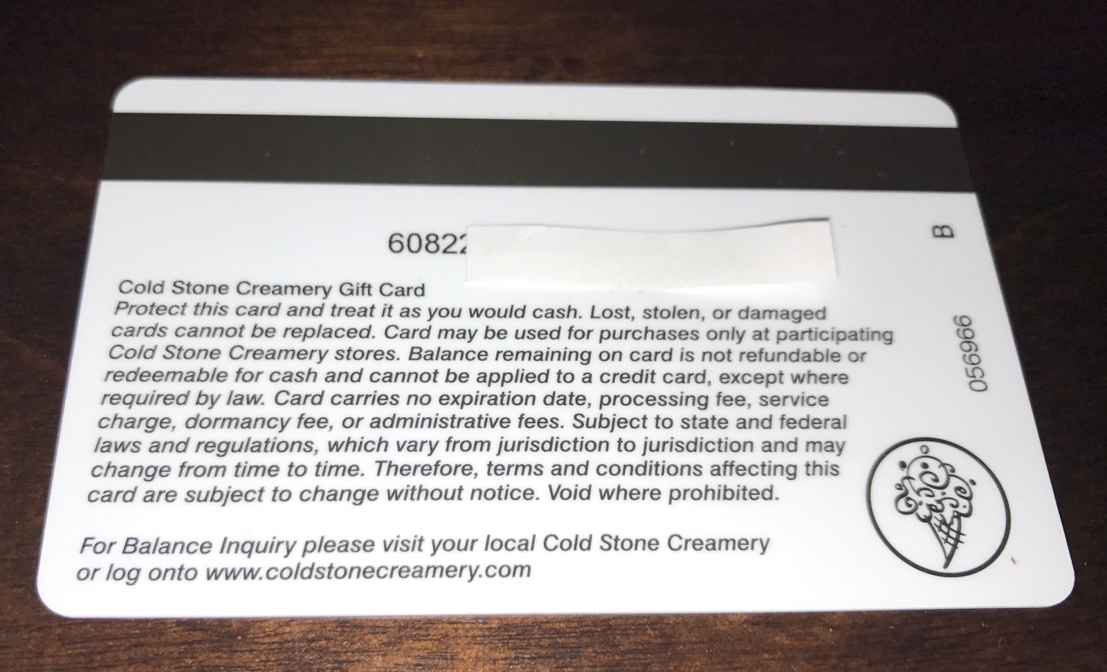 COLD STONE CREAMERY GIFT CARD FUNFETTI ICE CREAM CAKE NO VALUE US NEW ...