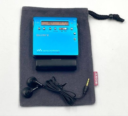 Excellent SONY MD Walkman MZ-R900 Blue Portable MiniDisc Recorder ...