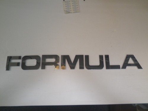 NEW OEM FORMULA BOAT LETTER SET PART # 119994 2-5/8" CHROME PLASTIC ...