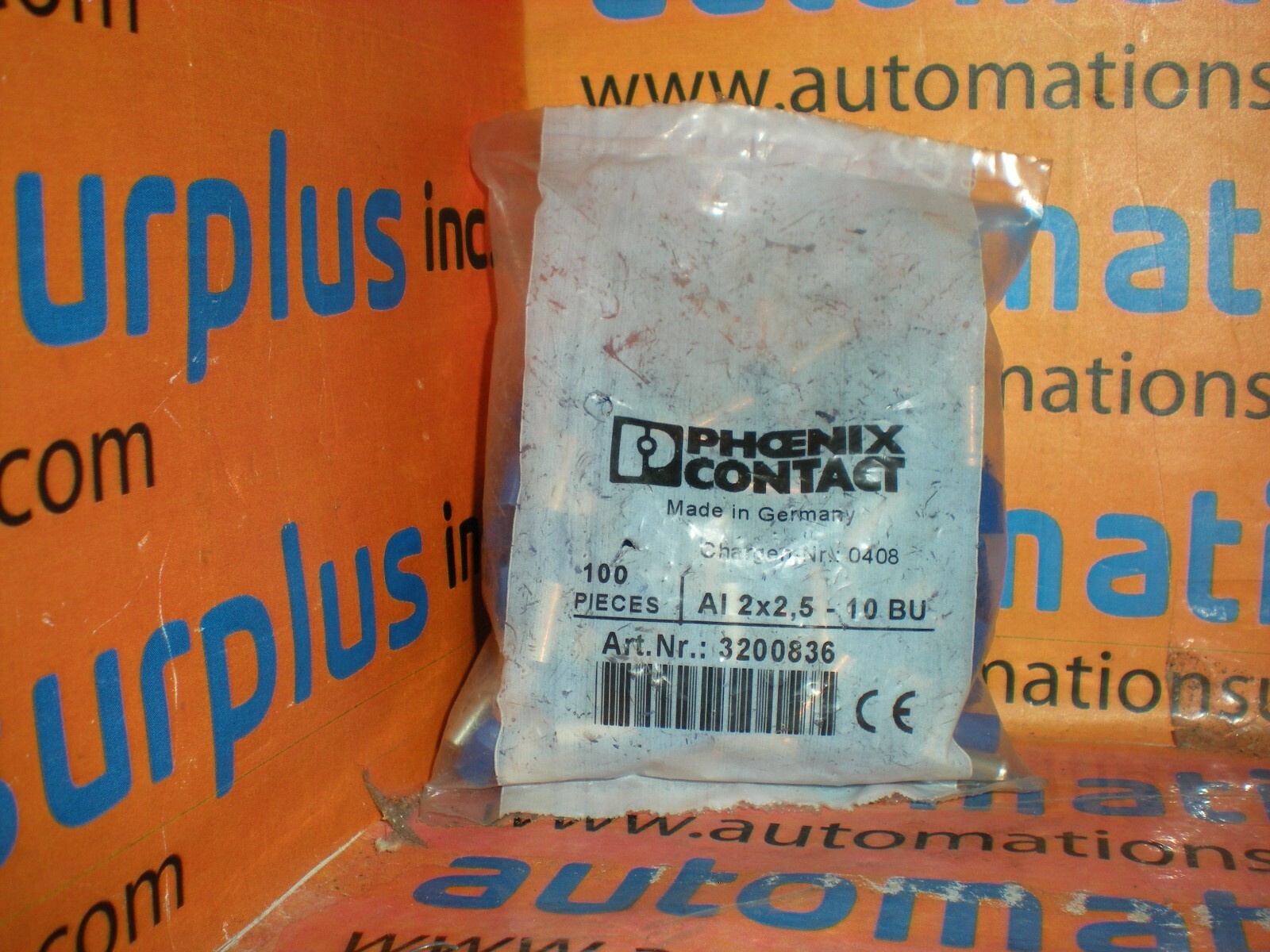 PHOENIX CONTACT 0407 3200836 TERMINALS AI-TWIN 10mm BLUE PLASTIC COVER ...