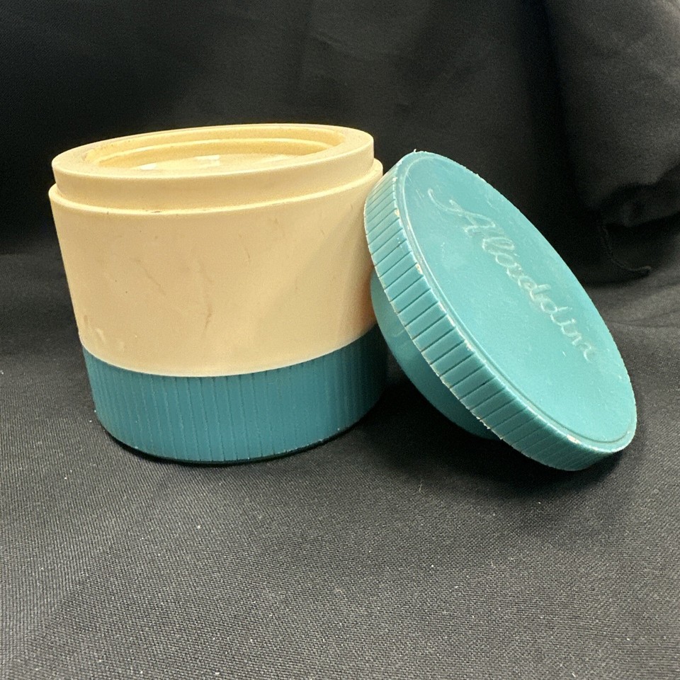 Vintage ALADDIN FOOD THERMOS Hot Cold Soup Insulated Jar Freezer Lid ...