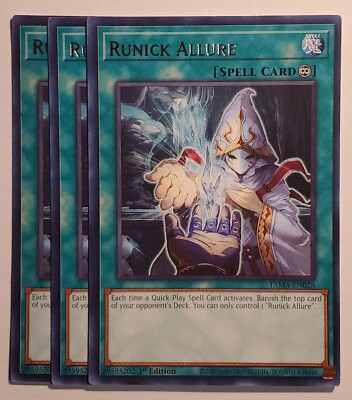 Yugioh x3 Runick Allure TAMA-EN028 Rare 1st Edition | eBay