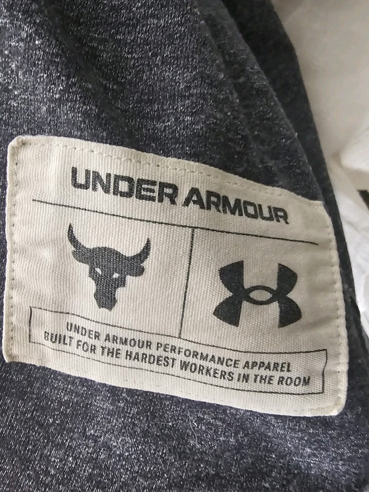 Under Armour Men S Gray Performance Tee Project Rock Blood Sweat ...