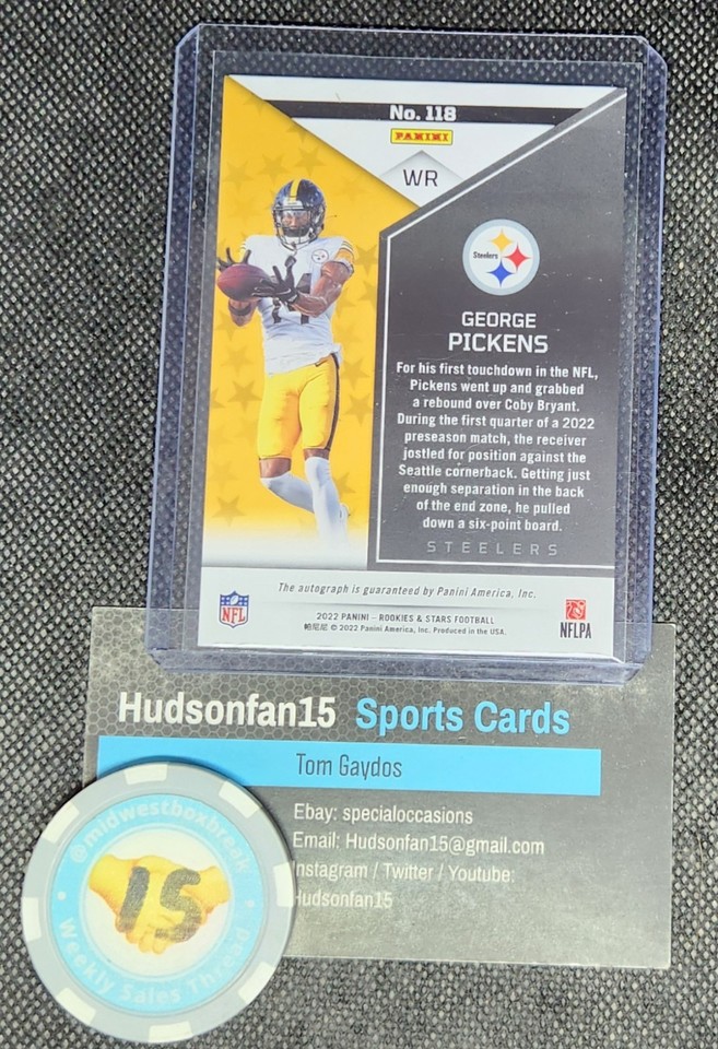 George Pickens 2022 Panini Rookies & Stars Rookies Signatures #118 Auto ...