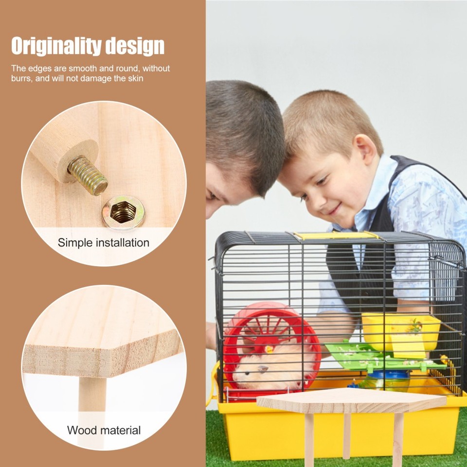 Hamster Platform Playground Pet Playing Stand Gerbil Cage Platforms ...