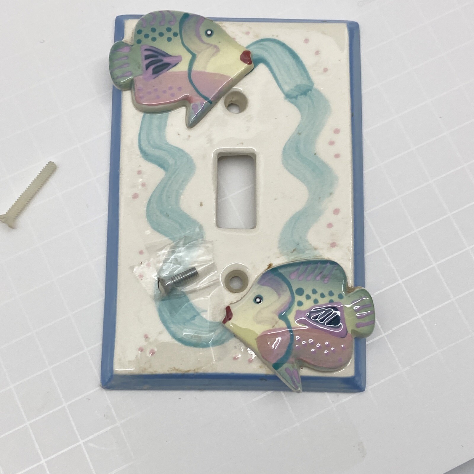 Vintage All Fired Up 3D Painted Tropical Fish Light Switch Plate Cover ...