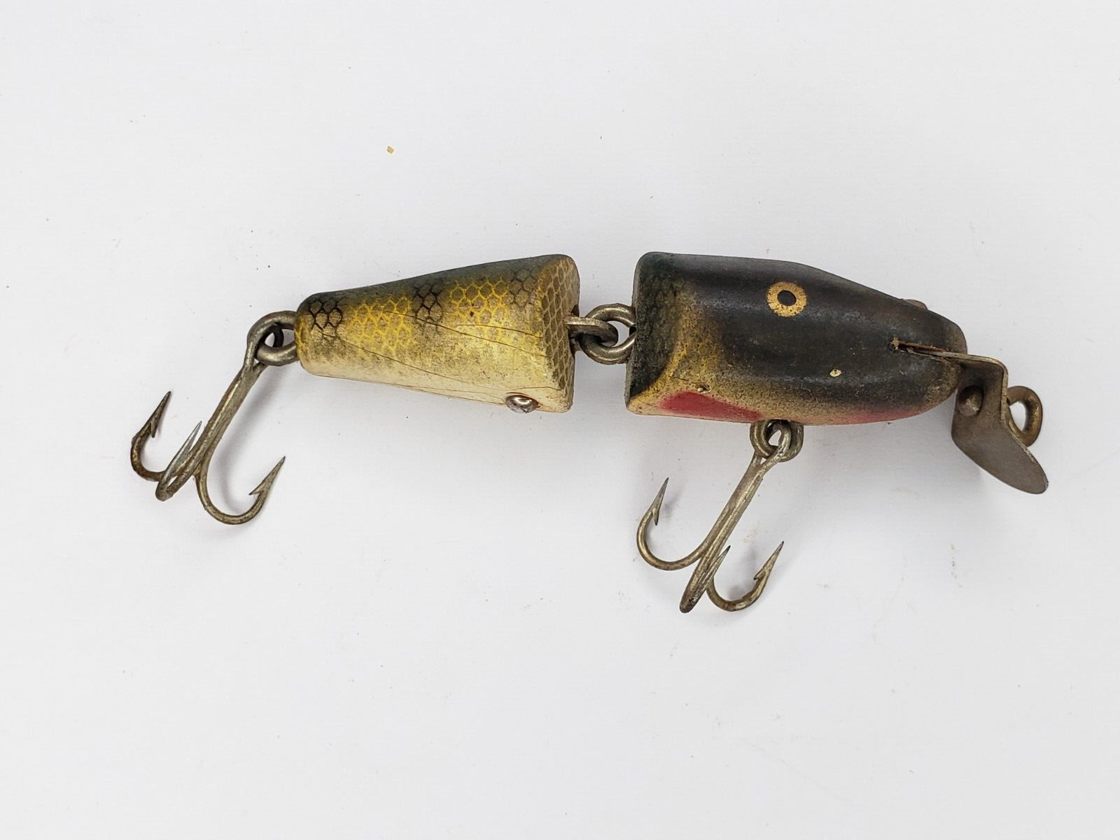 Vintage Wood Pike Fishing Lure Jointed C.Bait Co. Garret Ind. 9-7-20 | eBay