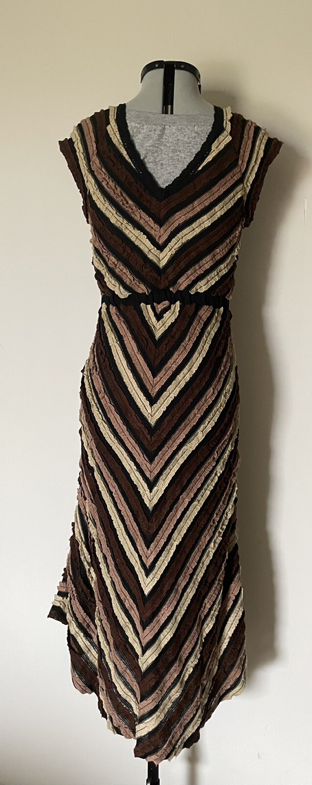Anthropology Uncle Frank Dress Browns Flare Bottom Knit S NWT $152 Boho ...