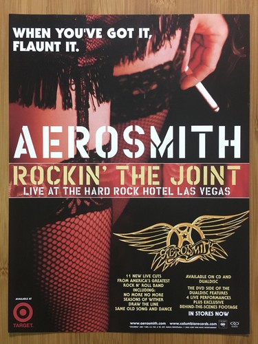 2000 Aerosmith Rockin' the Joint Live CD Vintage Print Ad/Poster ...