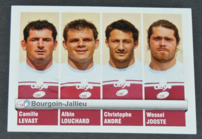 N°403 LEVAST LOUCHARD ANDRE JOOSTE BOURGOIN-JALLIEU PANINI RUGBY 2012 ...