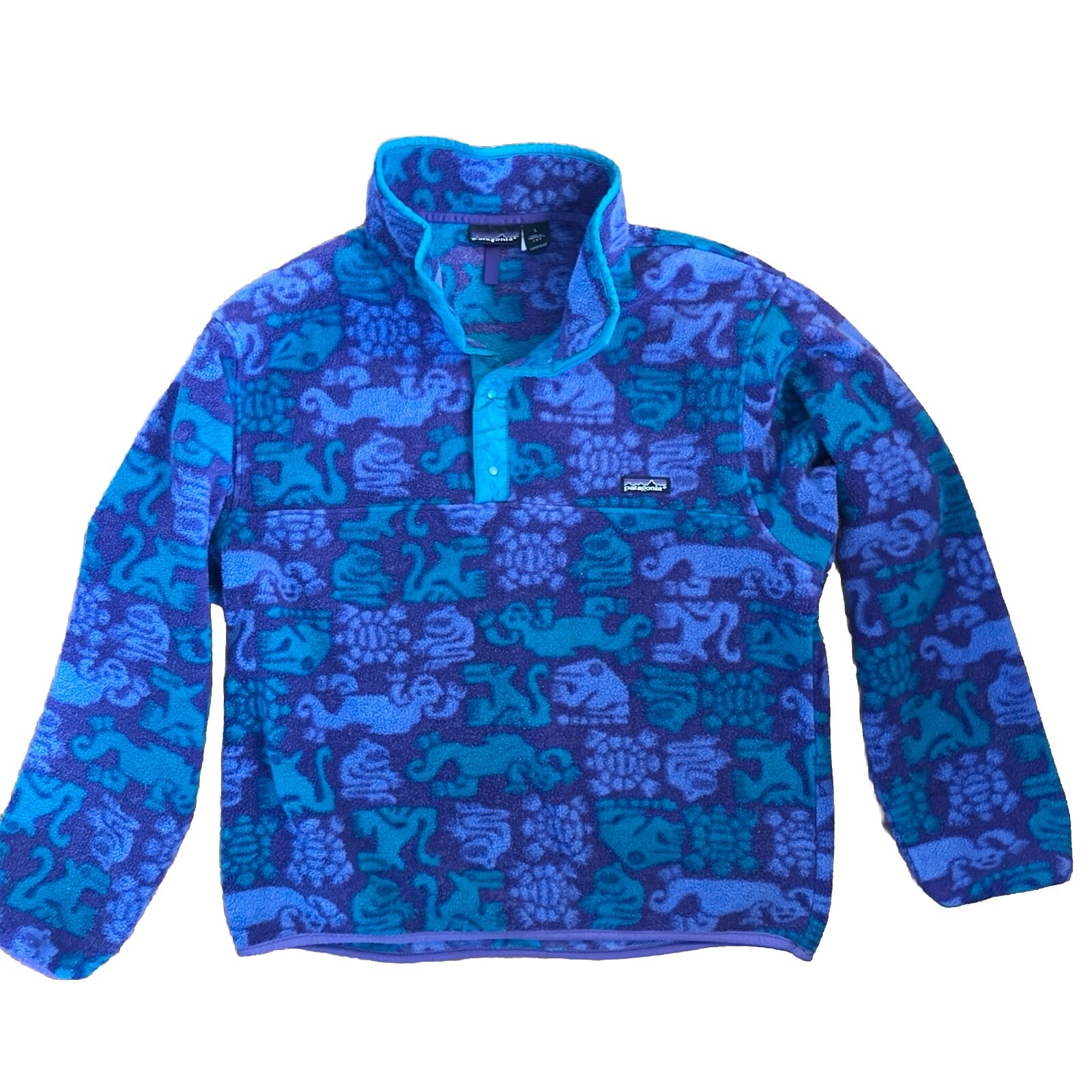 Patagonia Synchilla Gargoyle Mayan Aztec Fleece Men's… - Gem
