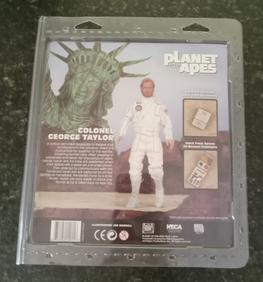NECA Reel Toys Planet of the Apes Colonel George Taylor Clothed Action ...
