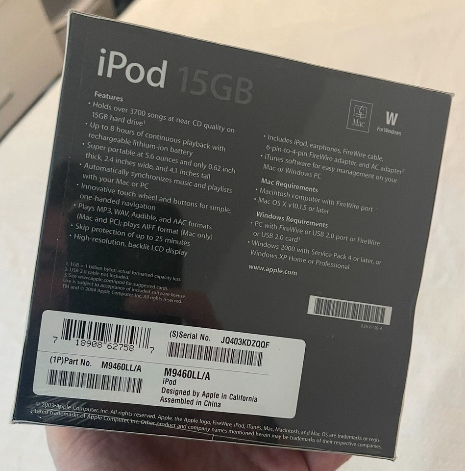 SEALED Original Apple iPod 15GB 3rd Generation | eBay
