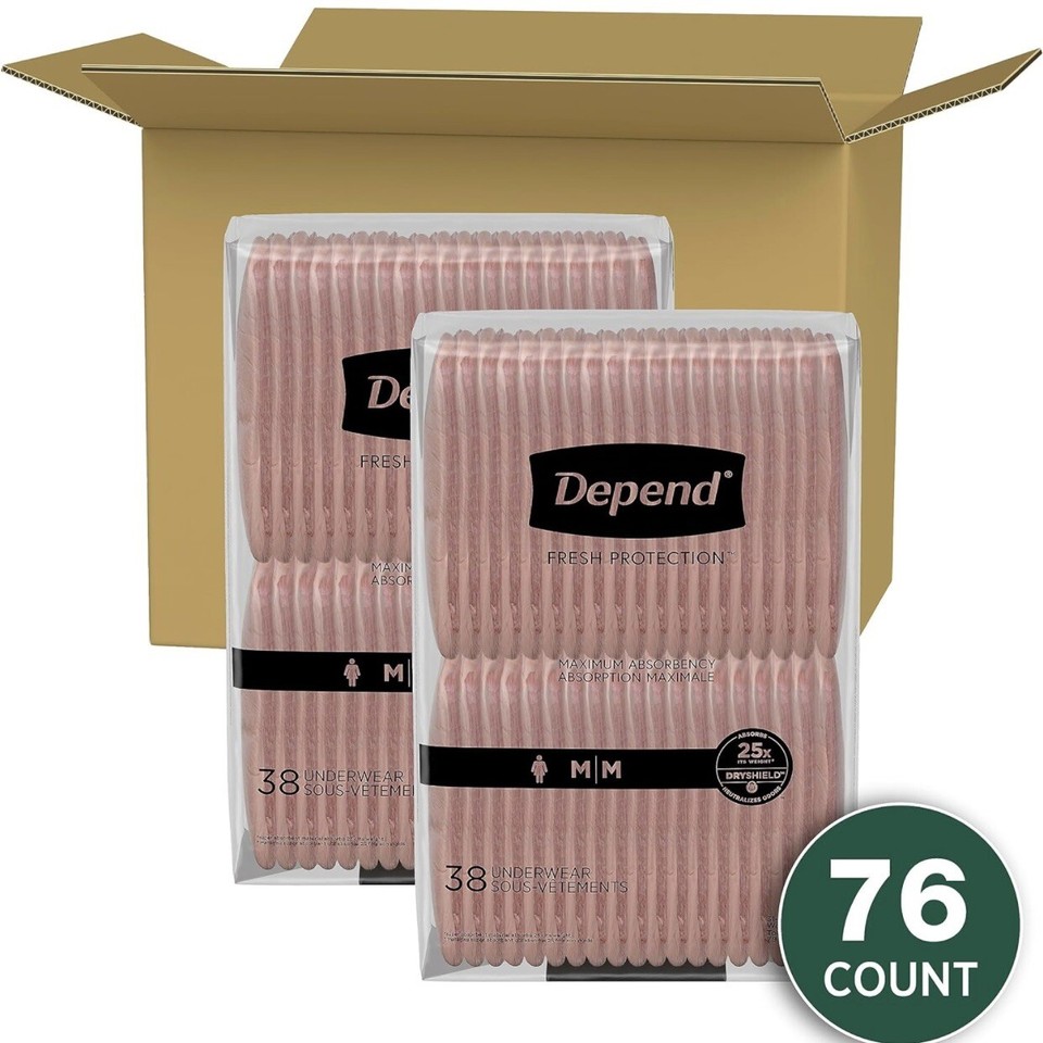 Depend Fresh Protection Women's Incontinence Underwear, Maximum, Medium ...