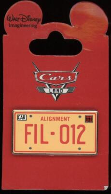 WDI FIL 012 License Plate Cars Land Mystery LE Disney Pin 87148 | eBay