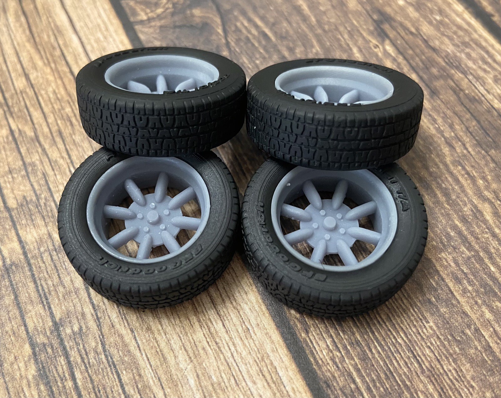 1/24 Scale: 17-inch Minilites model car wheels/tires. Resin; 3D Print ...