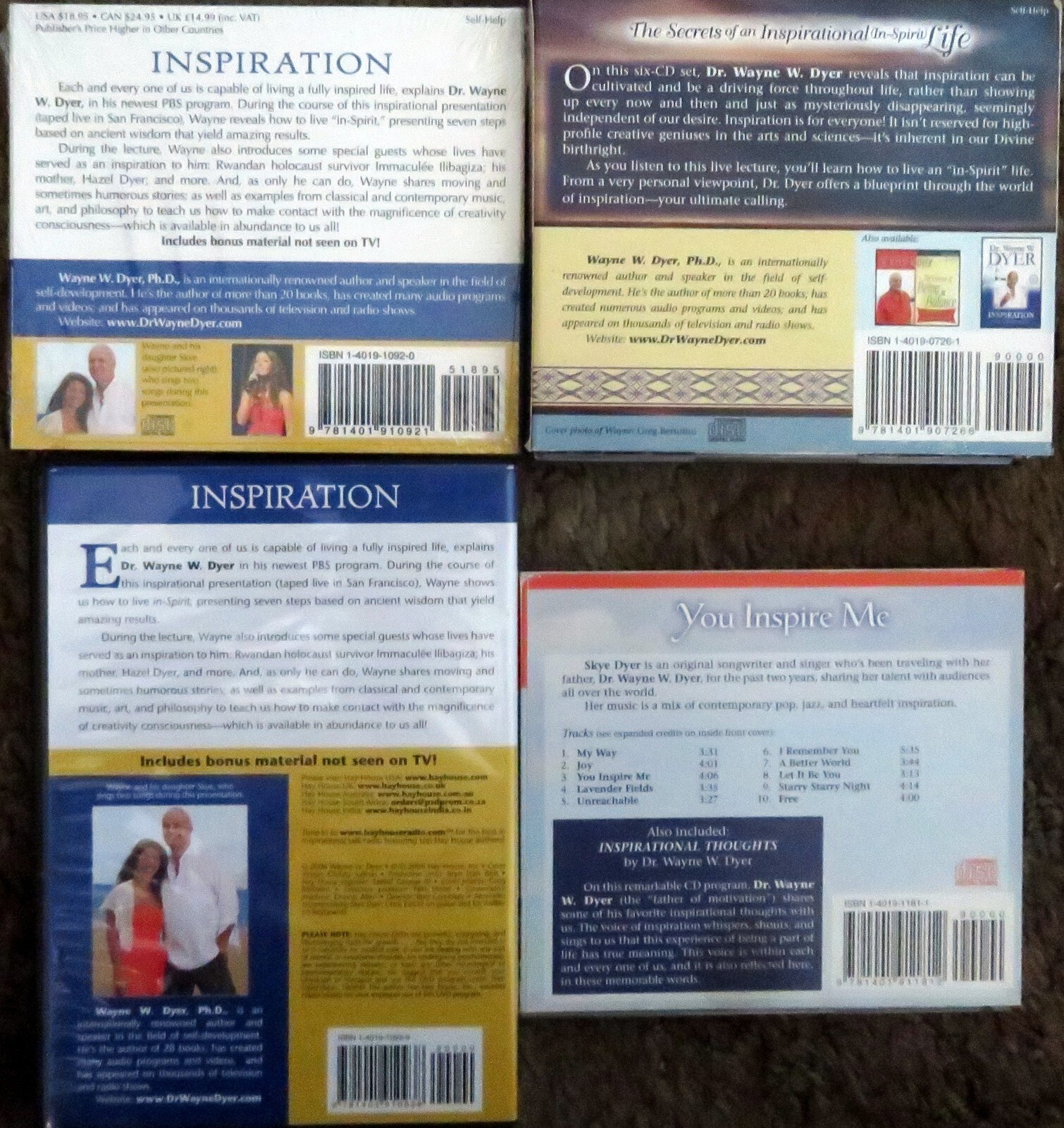 WAYNE W. / SKYE DYER - Collection of four (4) Audiobook CD/DVD ...