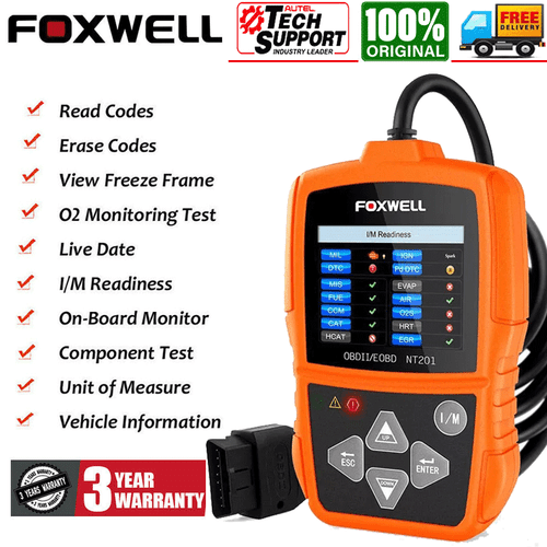 Foxwell NT201 OBD2 Scanner OBD Car Code Reader Diagnostic Scan Tool ...