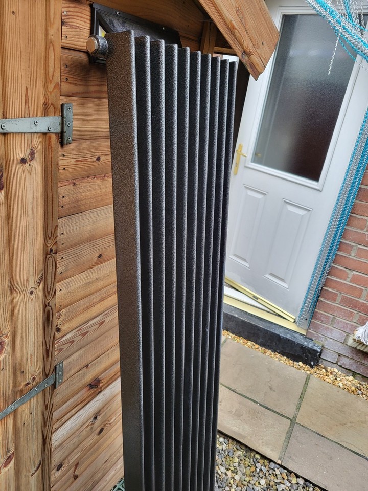 tall grey designer radiator | eBay UK
