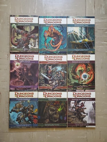 Dungeons and Dragons Lot of 9 RPG 4th Edition Hardcover Books D&D ...