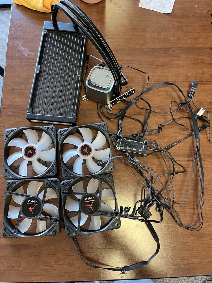 Intel CPU only DeepCool 240 mm Liquid CPU Cooler + Fans with Controller ...