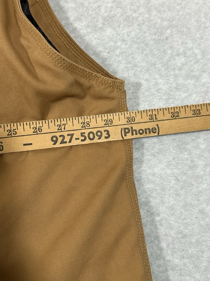 Schmidt Workwear Vest Mens 3XL Brown Canvas Quilted Lined Full Zip ...