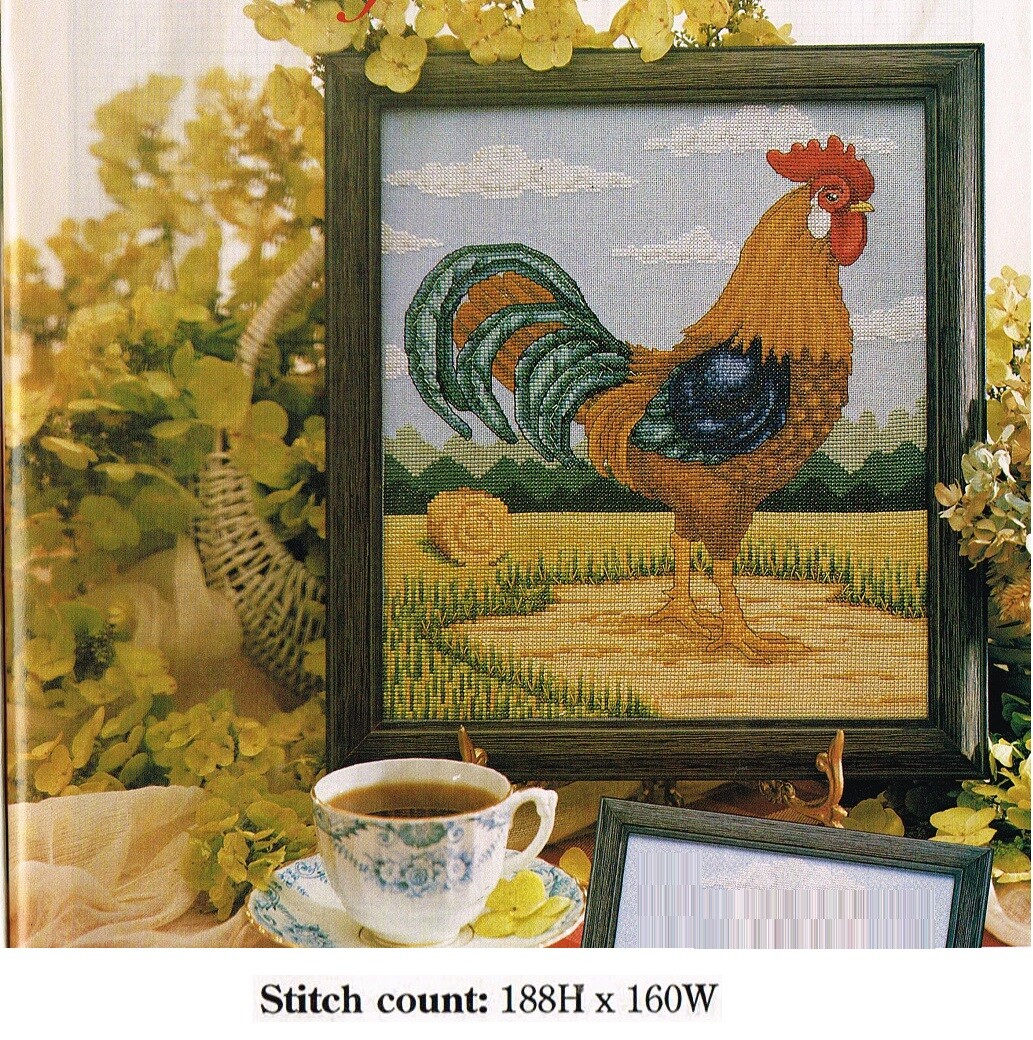 Rooster Cross Stitch Pattern Modern Cross Stitch Pattern Portuguese