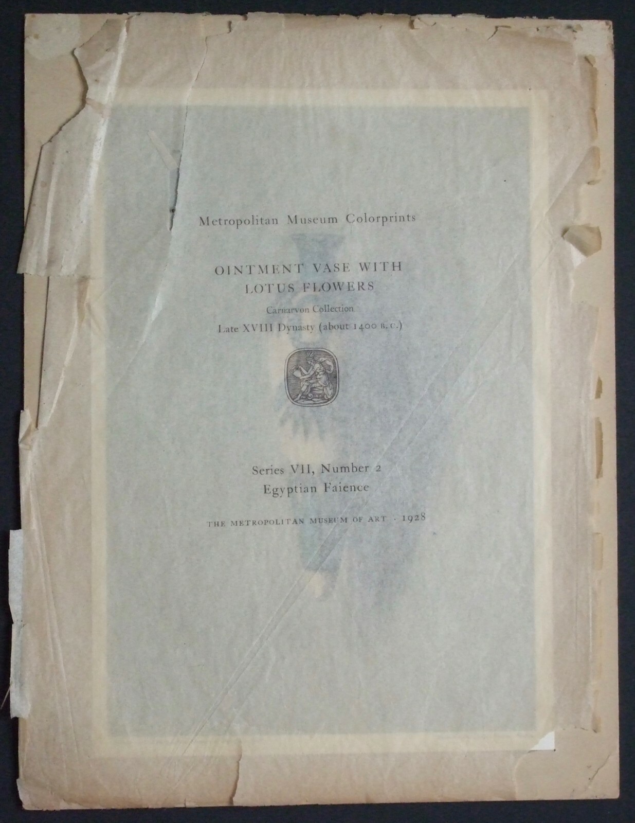 Metropolitan Museum of Art Max Jaffe Reprint Egyptian Vase Faience ...