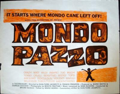MONDO PAZZO CANE 2 half sheet movie poster 22x28 JACOPETTI PROSPERI ...