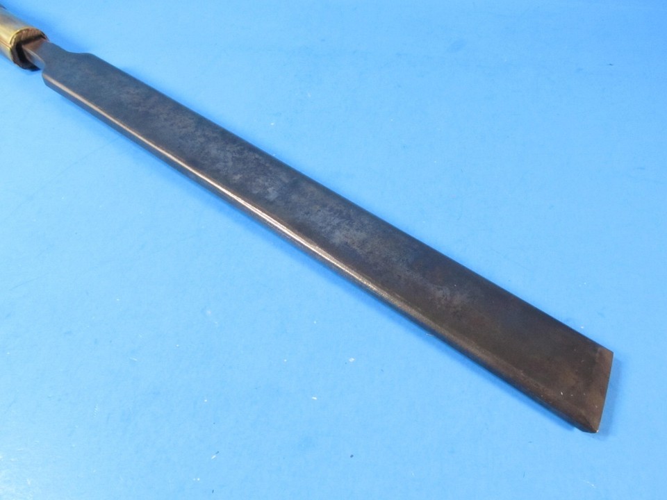 unusual & long D R Barton 1-1/2" heavy skew chisel or wood lathe tool ...