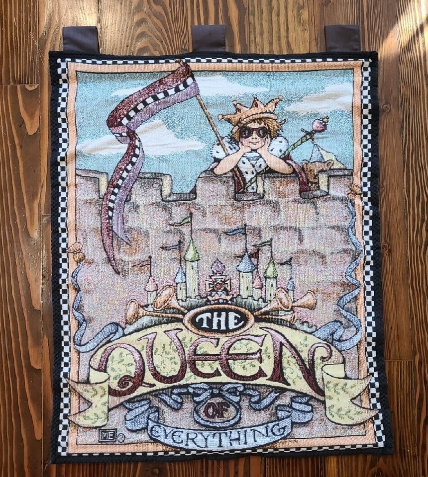 Mary Engelbreit Tapestry Flag "Queen of Everything" Tab Top Wall ...