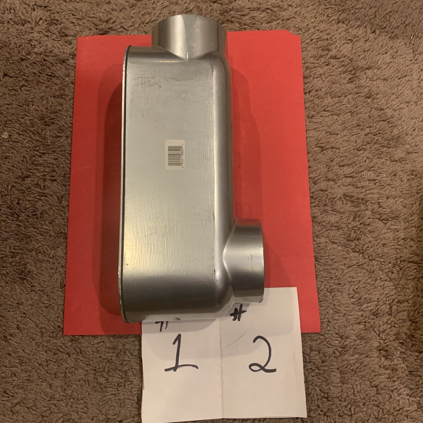 E204093. 2" Treaded Rigid Aluminum Conduit Body W/Cover LB 71 cu in NOS ...