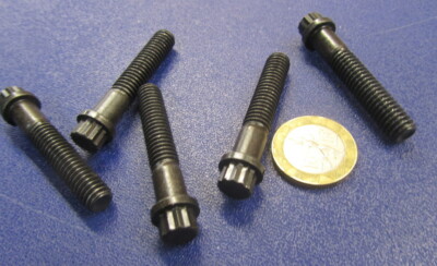 12 Point Flanged, Ferry Bolt, Steel, PT, 5/16"-18 x 1 3/4" Length, 25 ...