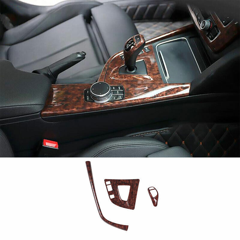 For BMW F30 F32 F33 F36 2013-2019 Wood Grain Console Gear Shift Frame ...