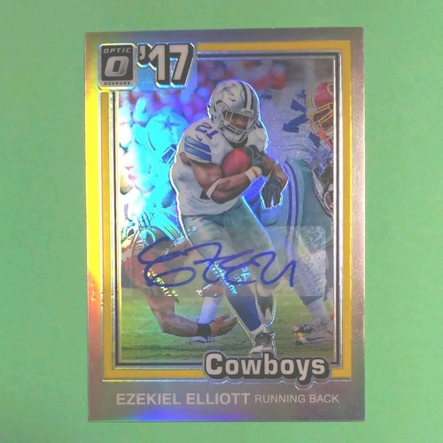 Ezekiel Elliott Auto NFL Card 2017 Donruss Optic Limited Serial #10 ...