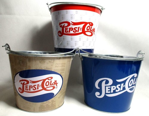 Pepsi Cola Logo 5 Qt Galvanized Metal Ice Bucket with Handle & Bottle ...