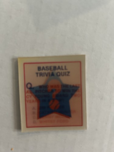 1986 Sportflics #110 Baseball Trivia Quiz Trivia Cards | eBay