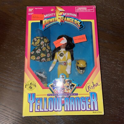 BRAND NEW Mighty Morphin Power Rangers Aisha Yellow Ranger Doll Bandai ...
