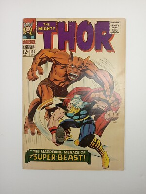 THOR #135 Marvel Comics 1966 Jack Kirby Cover Silver Age FN | eBay