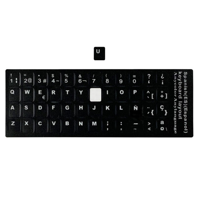 18x6.5cm Keyboard Layout Stickers Spanish Letters Keypad Protective ...