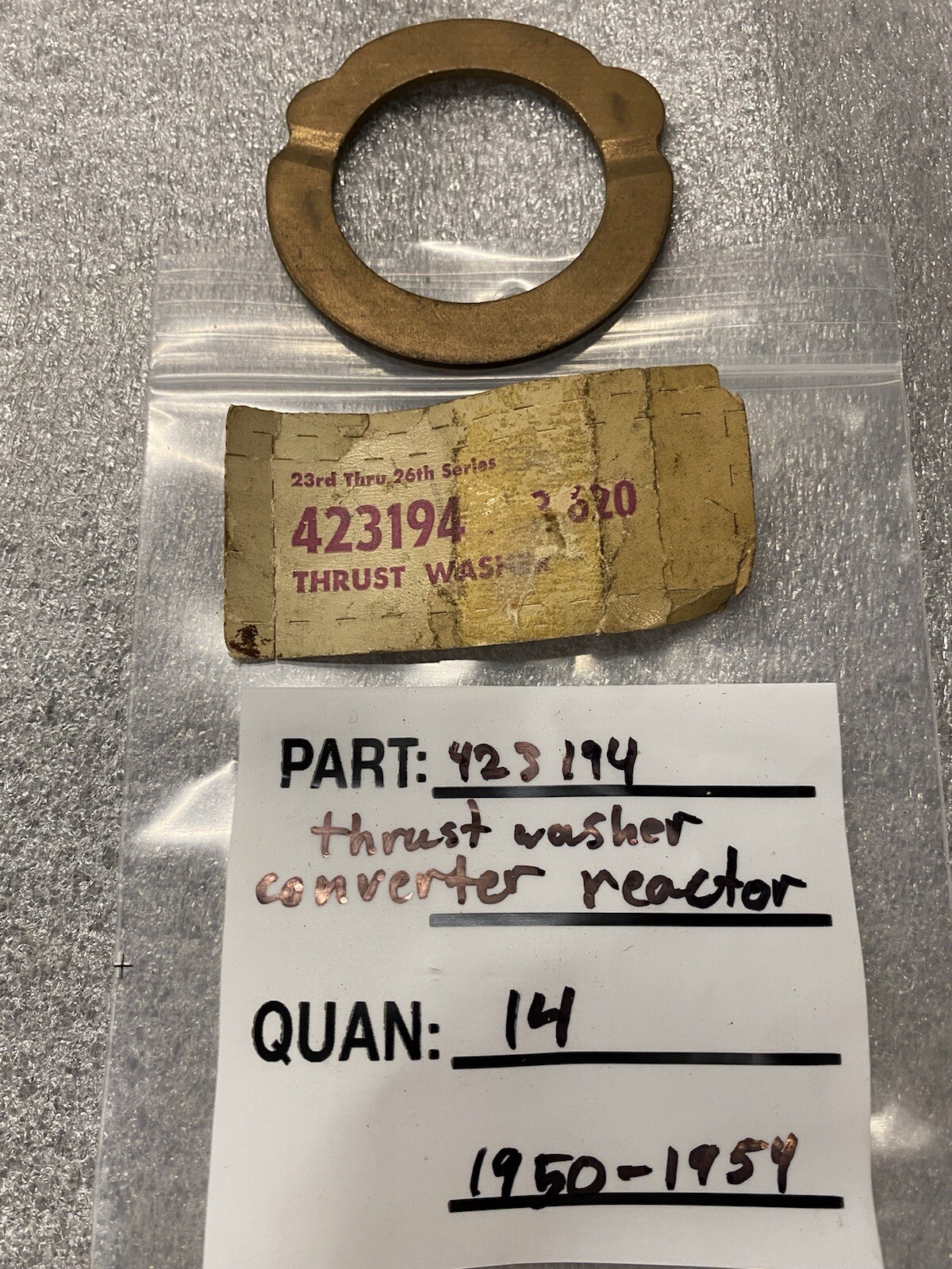 1950 To 1954 Packard Ultramatic Trans Converter Reactor Thrust Washer ...