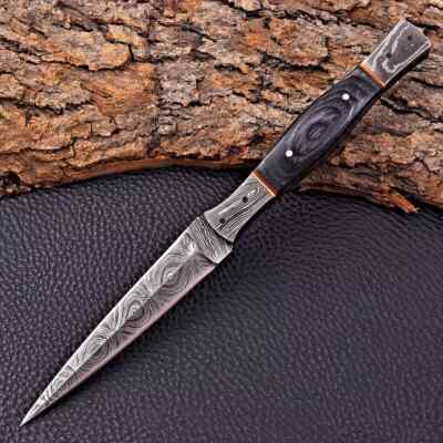 Custom HandMade Hunting Boot Knife Hand Forged Damascus Steel Blade | eBay