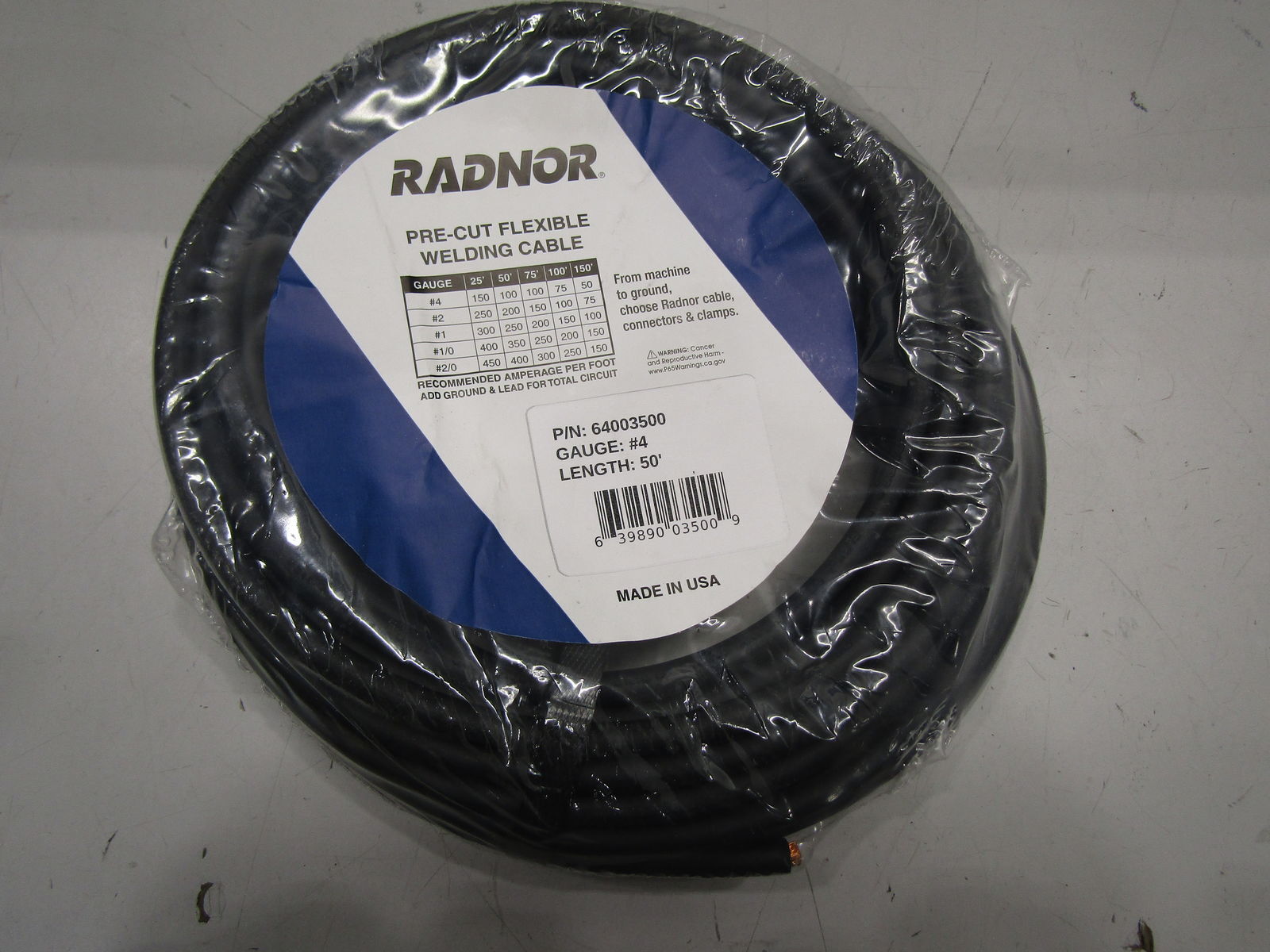 Radnor Welding Cable 50'-RAD64003500 | eBay